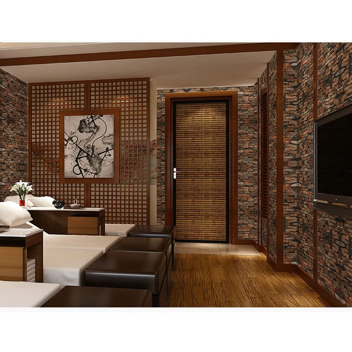 Tapet 3D caramida clasica, auto-adeziv pentru interior, 70 x 77 cm ...
