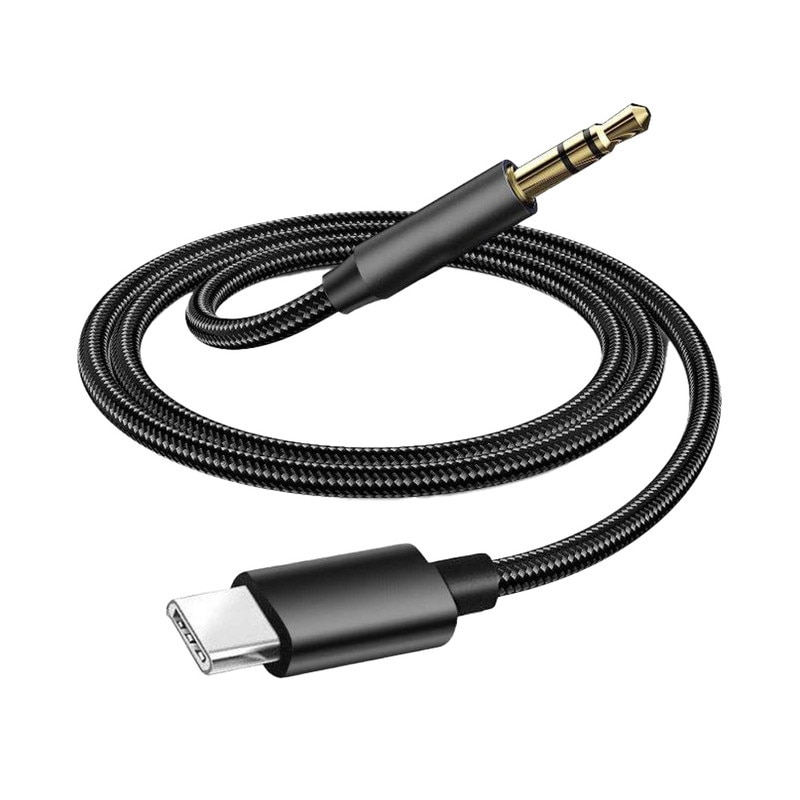 Cablu Audio Auxiliar USB-C la Jack 3.5mm (1.1m), Conectare la Masina ...
