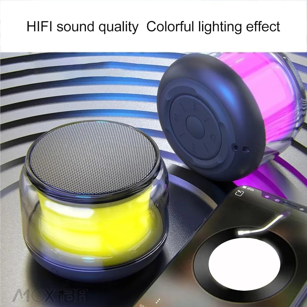 Boxa Bluetooth cu Lumini RGB, Bass Profund, Mini Boxa Portabila ...