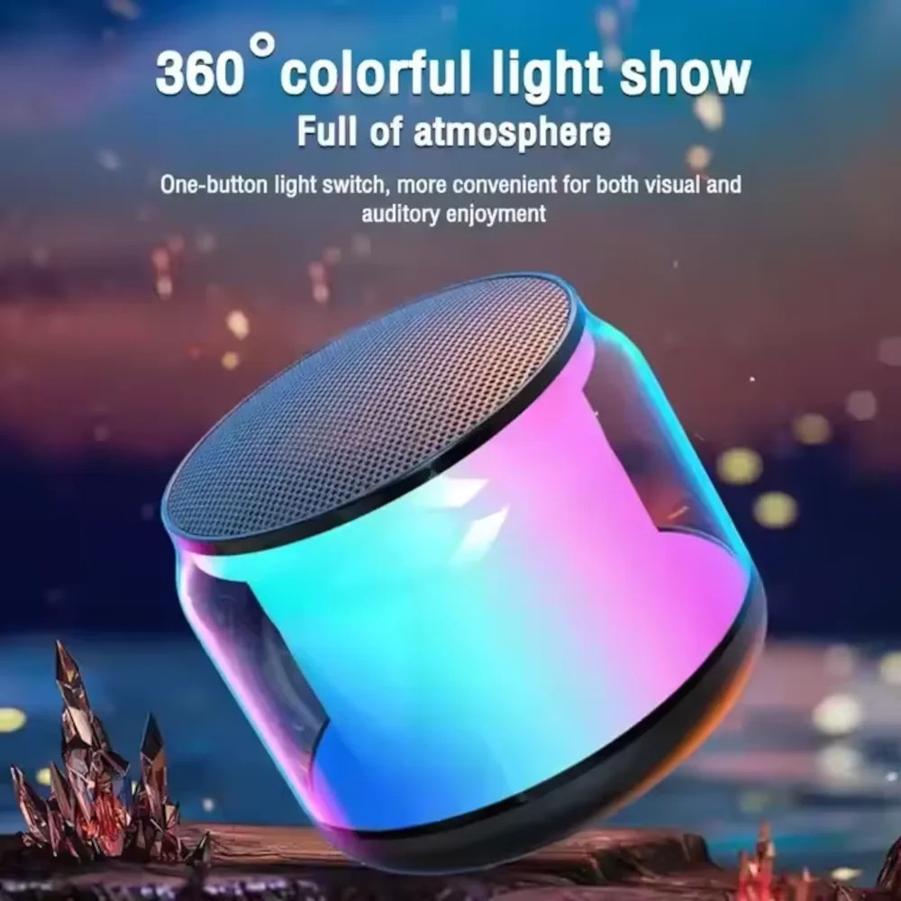 Boxa Bluetooth cu Lumini RGB, Bass Profund, Mini Boxa Portabila ...