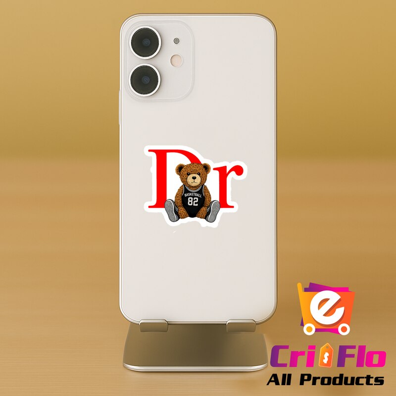 Sticker Ursulet Simpatic Dr, Autoadeziv, Cri-Flo, dimensiune 10 cm ...