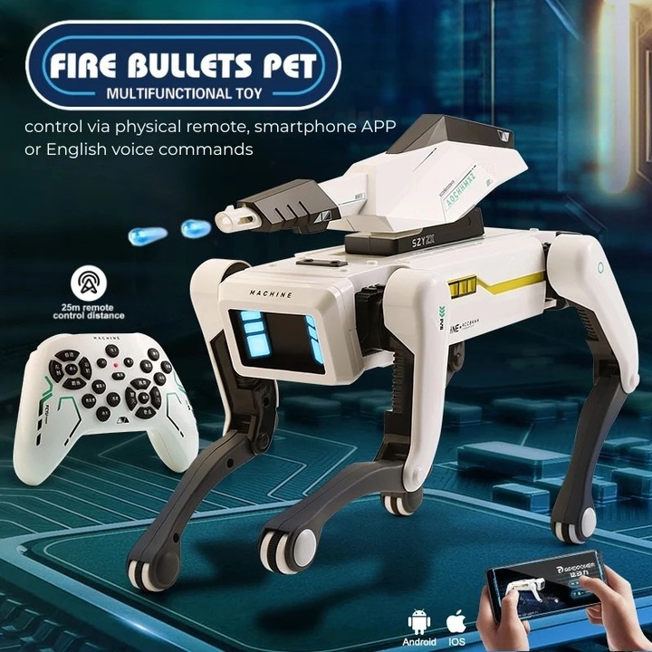 Robot Caine Inteligent iUni 8006 cu Bile din Hidrogel, Expandabile in ...