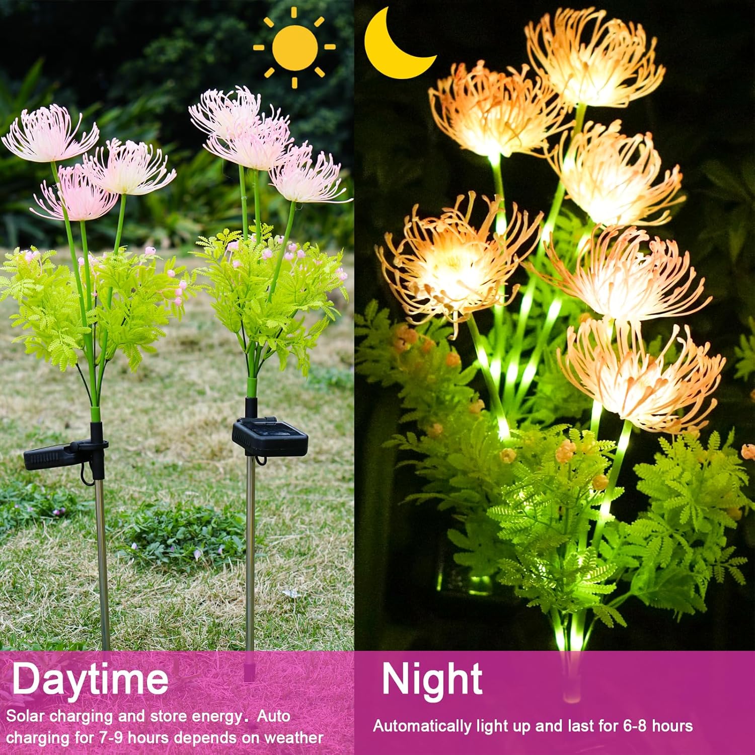 Set 2 lampi solare decorative de exterior, courtyard lights, garden ...
