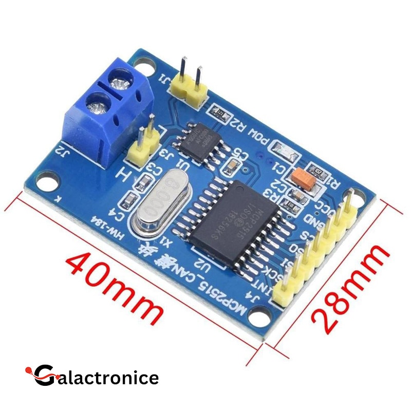 MCP2515 CAN-Bus модул с TJA1050 трансивър и SPI комуникация, съвместим ...