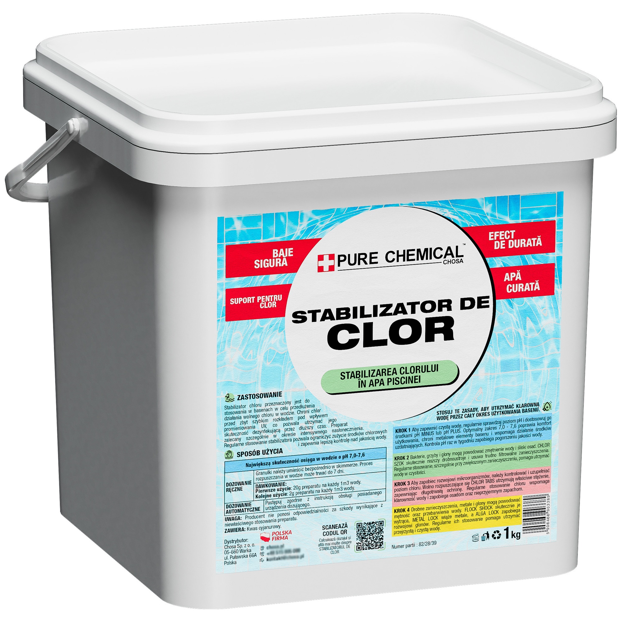 Stabilizator de clor, Chosa, granule, eficient, cu actiune rapida ...