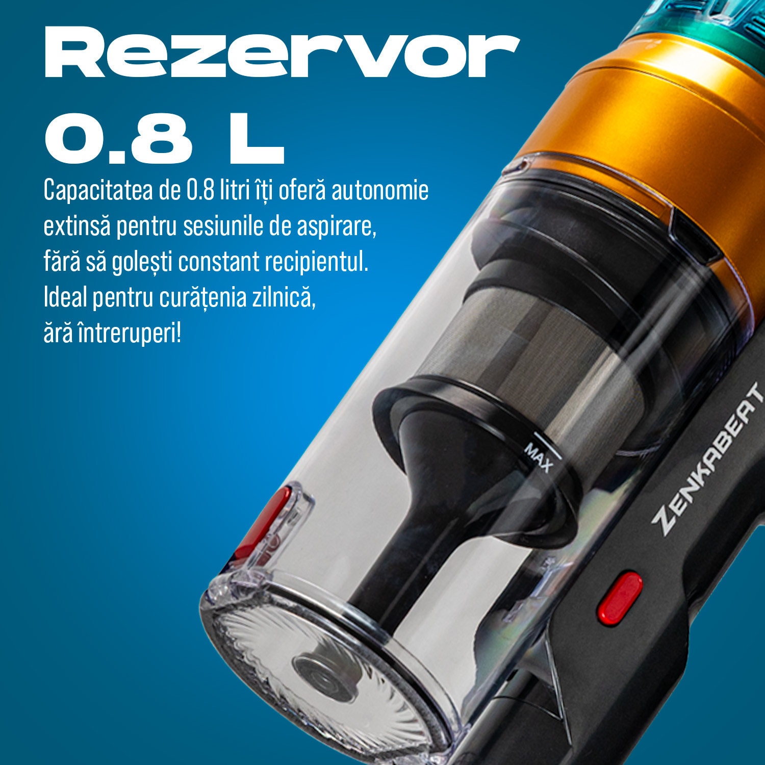 Aspirator vertical fara fir Zenkabeat XC400, 2in1: 400W Brushless ...