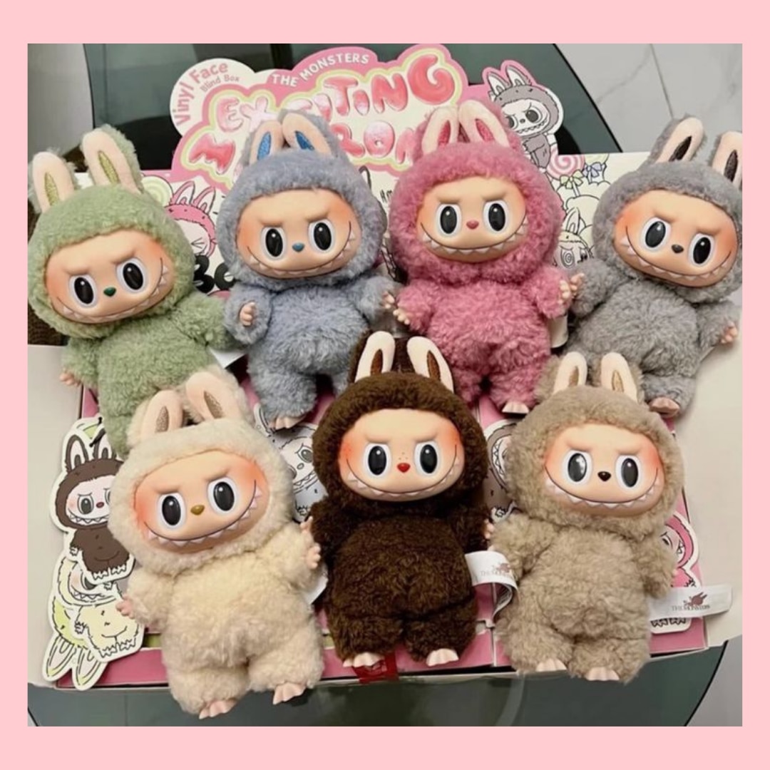 Breloc surpriza, Labubu, Colecția Exciting Macaroons, Plus, 15cm ...