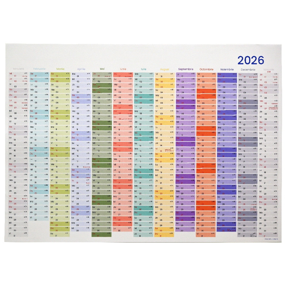 Calendar Planner Anual A2 13 luni 2026, colorful - eMAG.ro