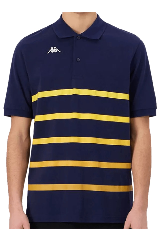 Tricou Polo regular fit din 100% bumbac pique cu logo, Kappa, barbati ...