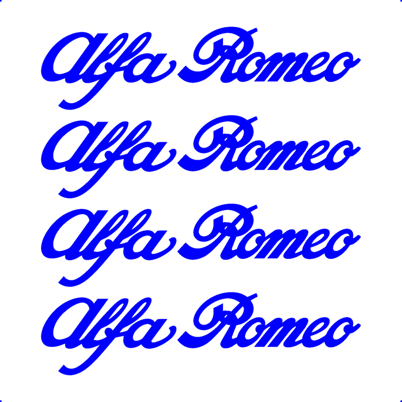 Sticker Auto Alfa Romeo 4 buc, Etrieri, Oglinda, Luneta, Jante, Maner ...