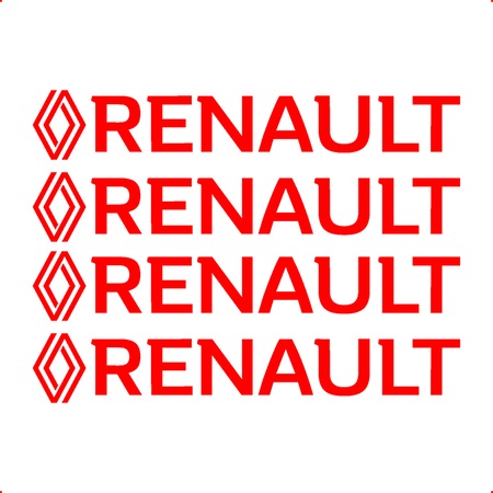 Sticker Auto Renault logo 4 buc, Etrieri, Oglinda, Luneta, Jante, Maner ...