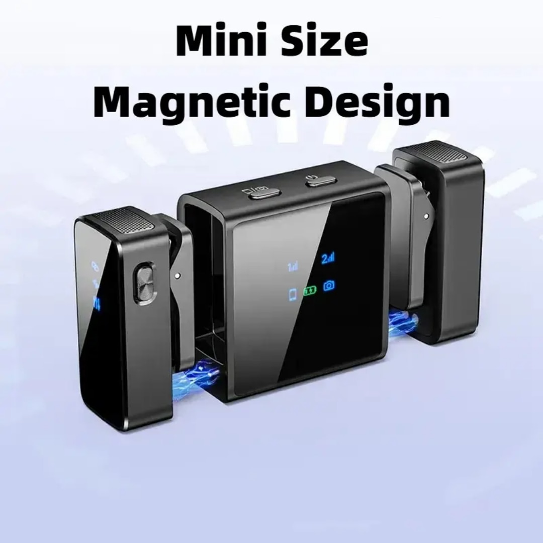 Professzionális 2,4 GHz-es vezeték nélküli lavalier mikrofon ...