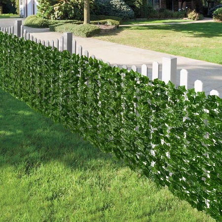 Gard Artificial Verde cu Frunze Vivendo®, 300x100 cm, Decorativ ...