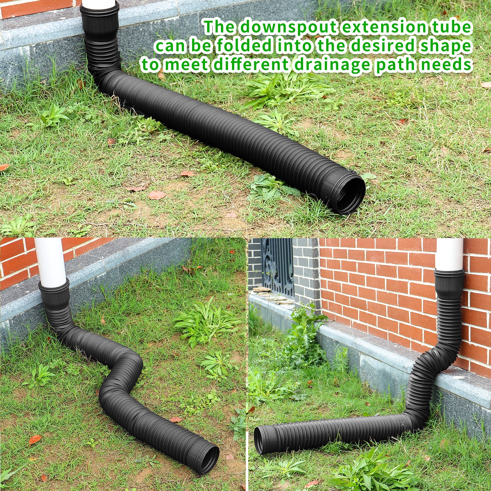 Esővíz-elvezető tömlő, két darabos, ORBER, teleszkópos hosszabbítóval ...