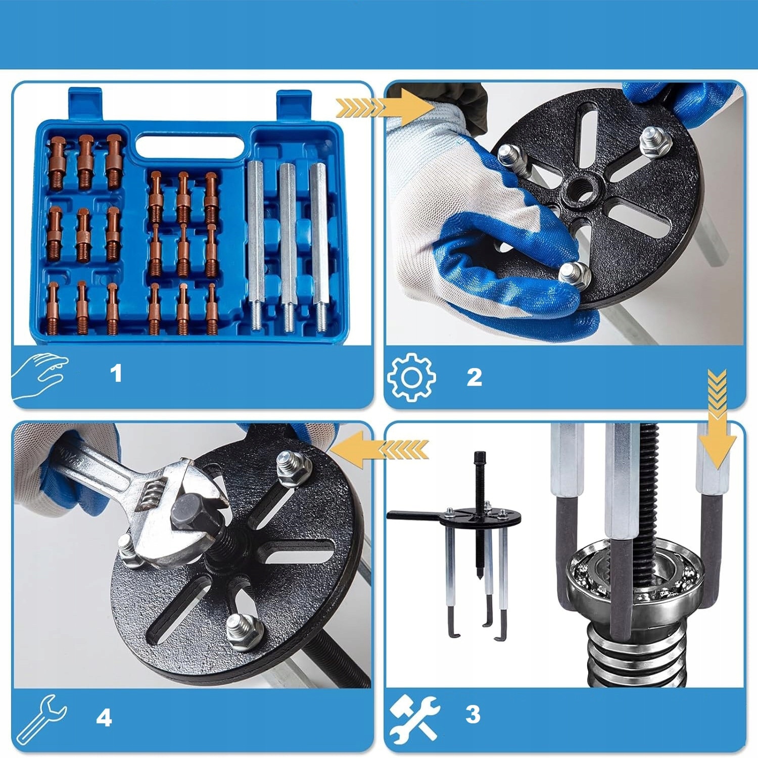 Set de extractoare pentru rulmenti, Blurr, 23 de elemente, Versatil ...