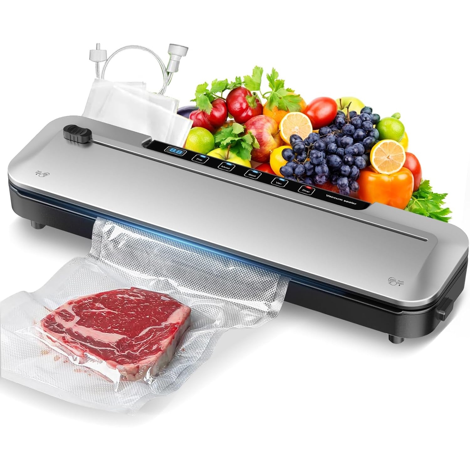 Aparat de vidat si sigilat alimente NEXAH®, 130W, 80kPa, cu 5 functii ...