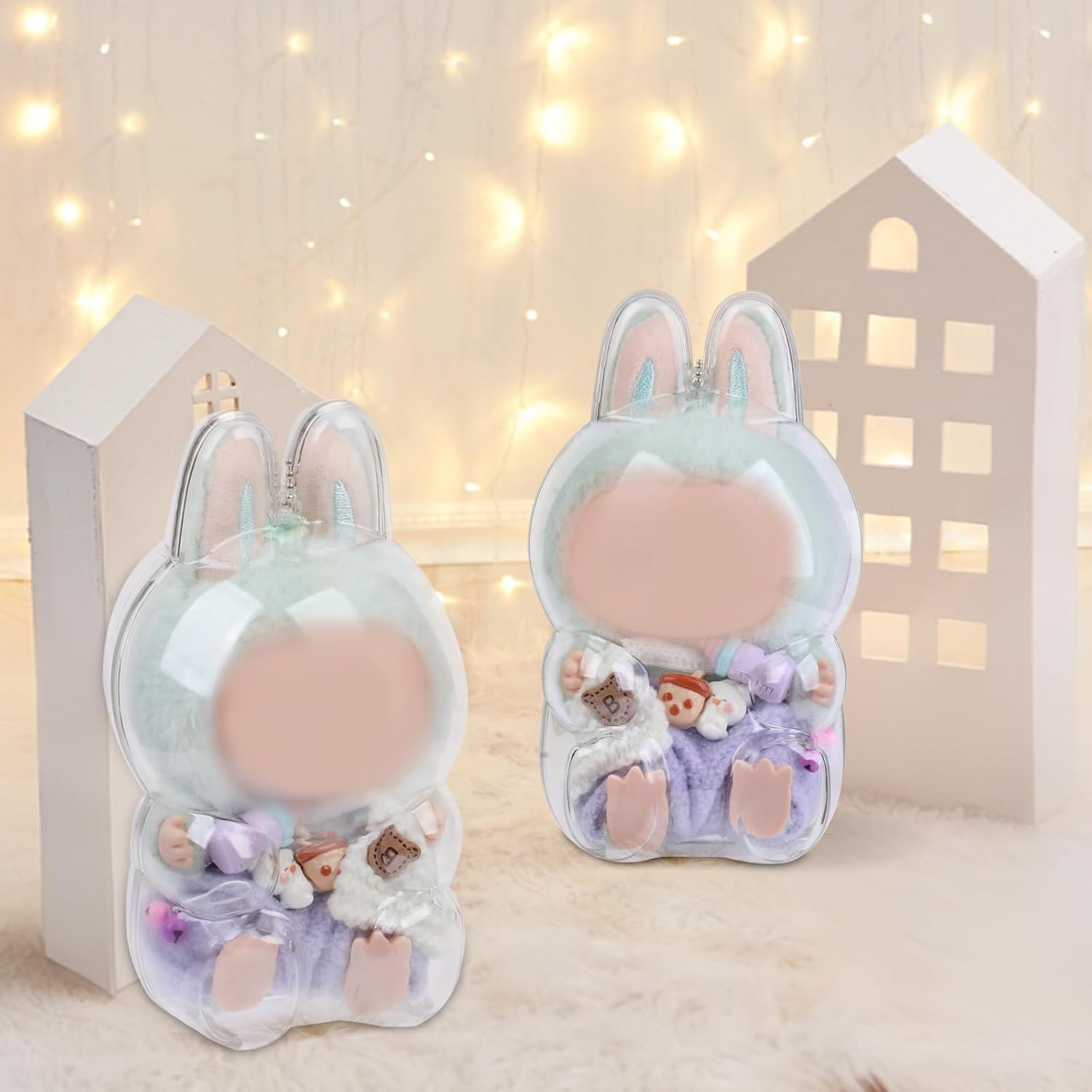 LABUBU V2 átlátszó macaron állvány porálló baba labubu védőhuzat - eMAG.hu