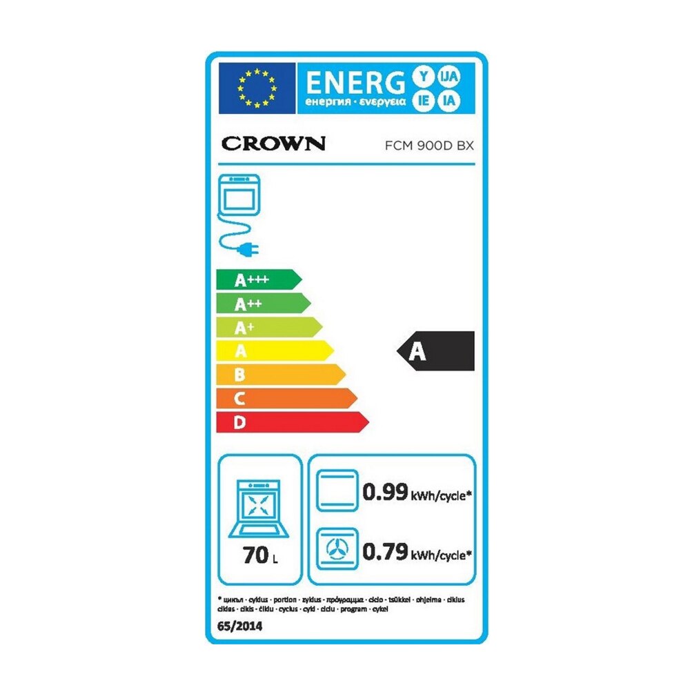 Cuptor incorporabil Crown FCM 900 D BX, Ventilator, Curatare ...