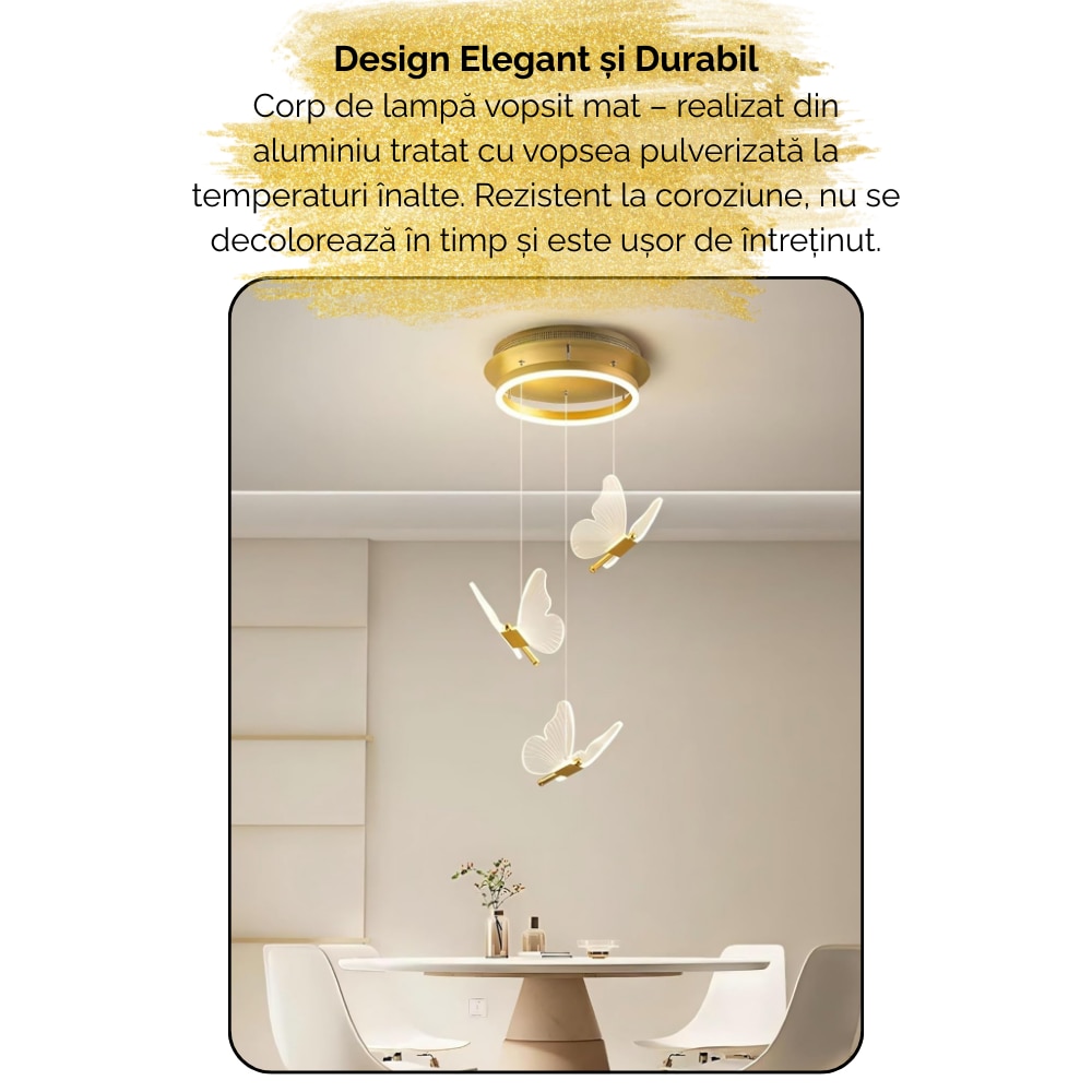 Candelabru/Lustra LED, Suspendata, Pendul, 4 Surse de Lumina, Design in ...