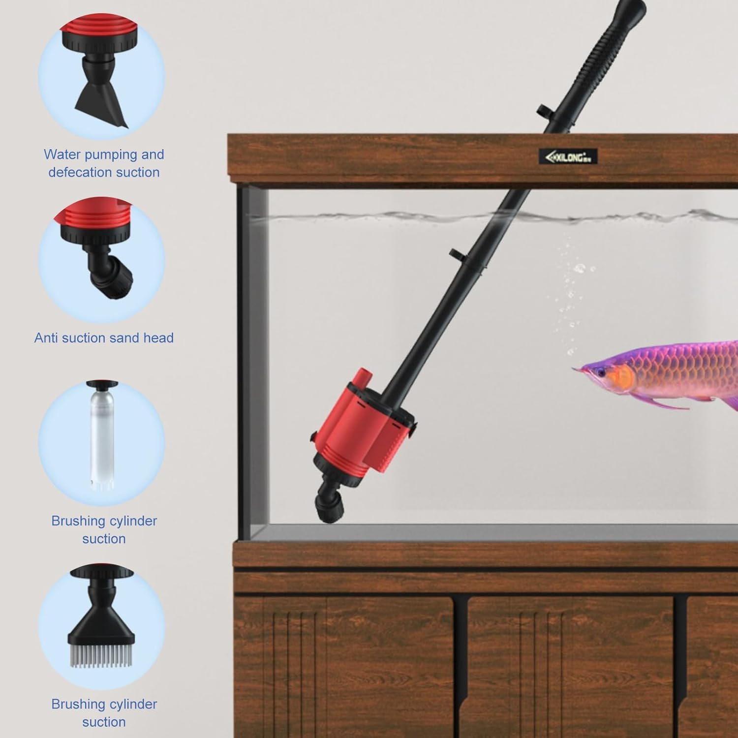 Aspirator Nisip Acvariu Electric, Retractabil 45-100cm, 1800 L/H, 28W ...