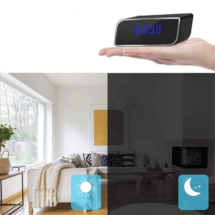 Camera Spy WI-FI IP Ascunsa in Ceas Desteptator Dispozitiv de Spionaj ...