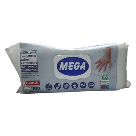 mega servetele umede multi suprafete cu bicarbonat -100pcs - eMAG.ro