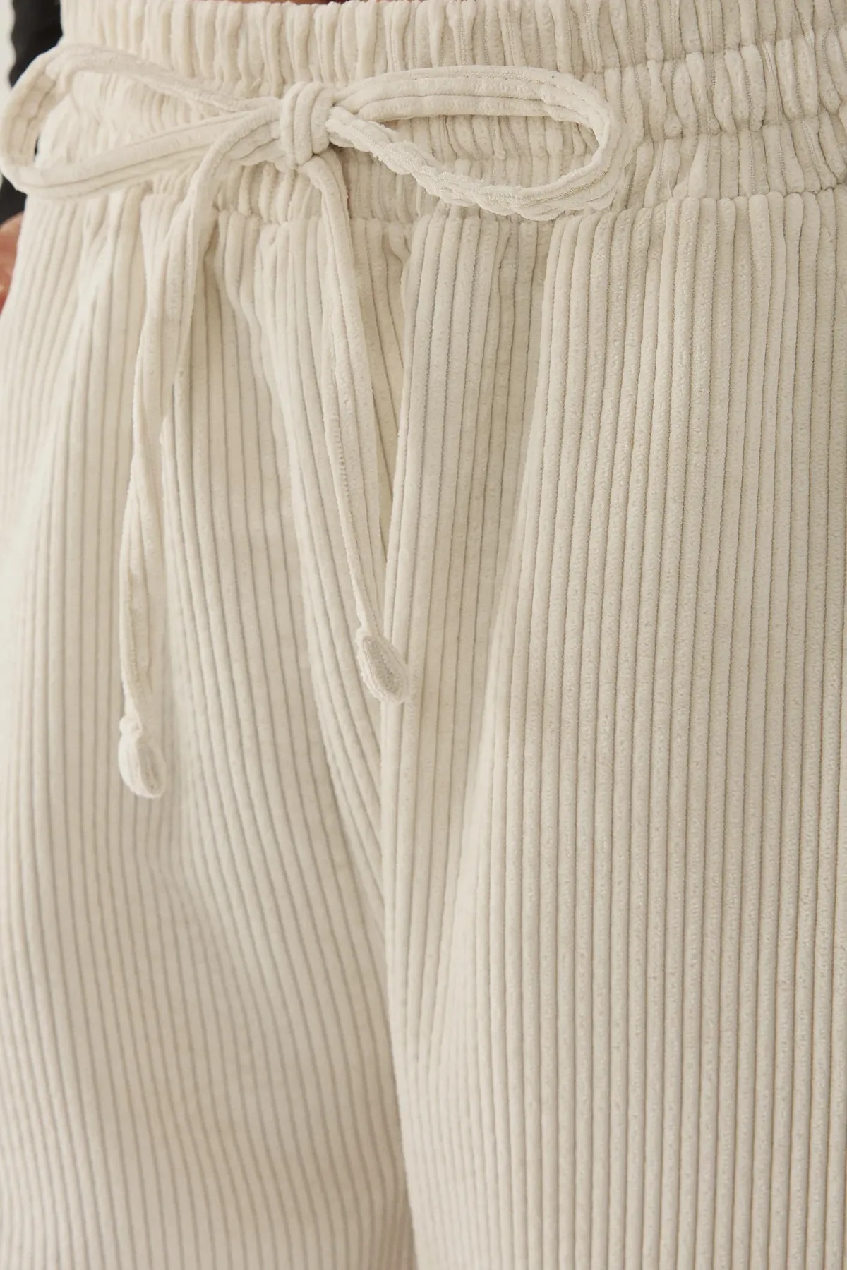 Дамски панталон, HiCCUP, кадифе, еластична талия, естествен цвят, L ...