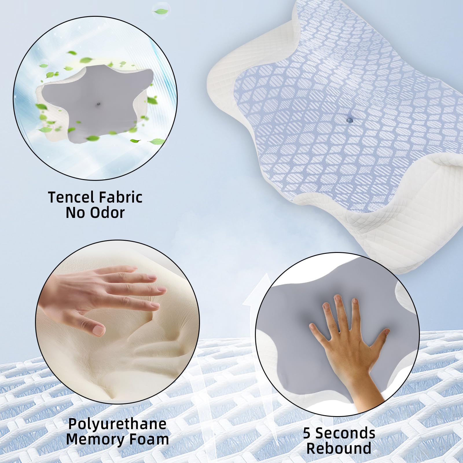 Perna ergonomica MWAOWM, model Butterfly, spuma cu memorie, inaltime ...