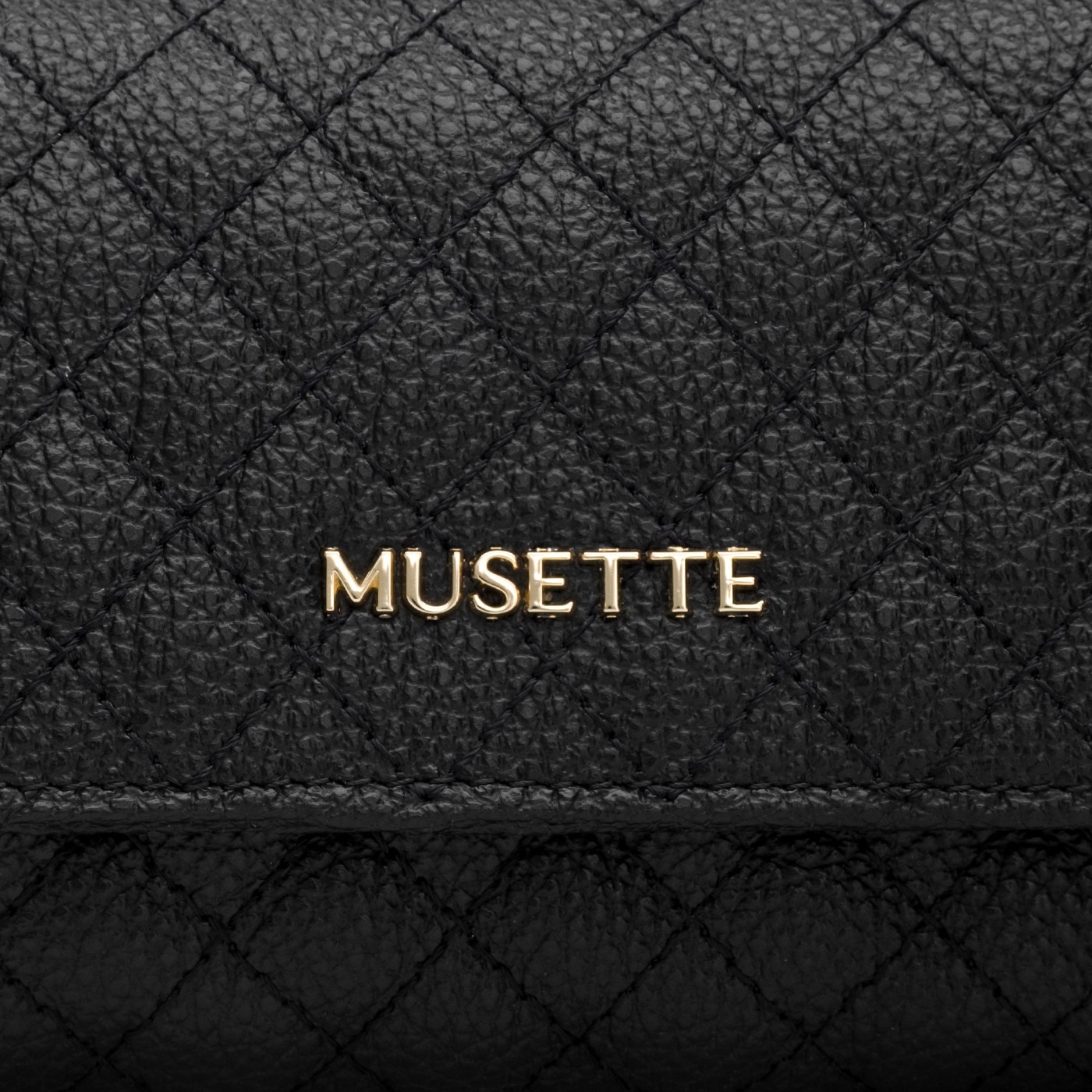Portofel dama, Musette, MICHELLE MATLASAT, Piele naturala, Negru, 15 x ...