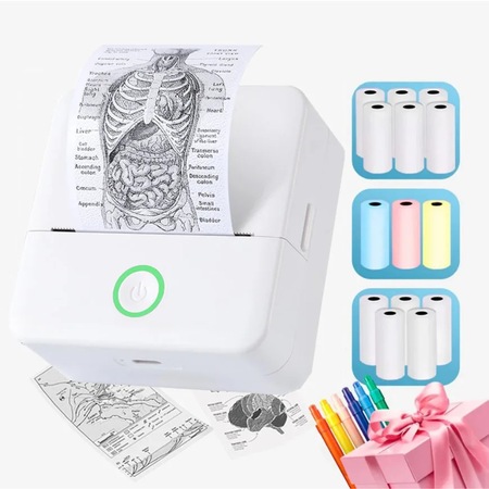 Mini Imprimanta Portabila Termica Bluetooth, Compatibila iOS/Android ...