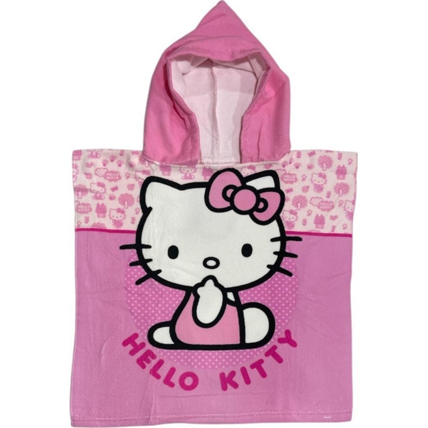 Prosop de plaja poncho din microfibra Hello Kitty, 50x100 cm 100 X 50 ...