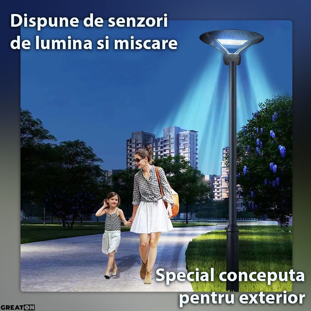 Lampa Solara GREATON Pentru Exterior, W7109, Ideala Pentru Stalpi ...