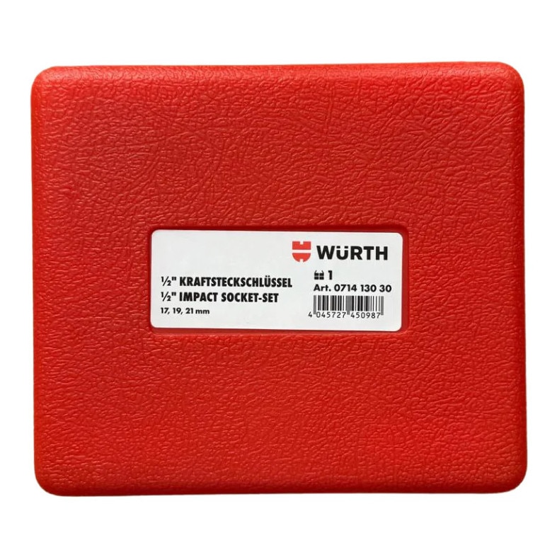 Set 3 chei tubulare de impact WURTH, prindere 1/2'' - 17mm, 19mm, 21mm ...