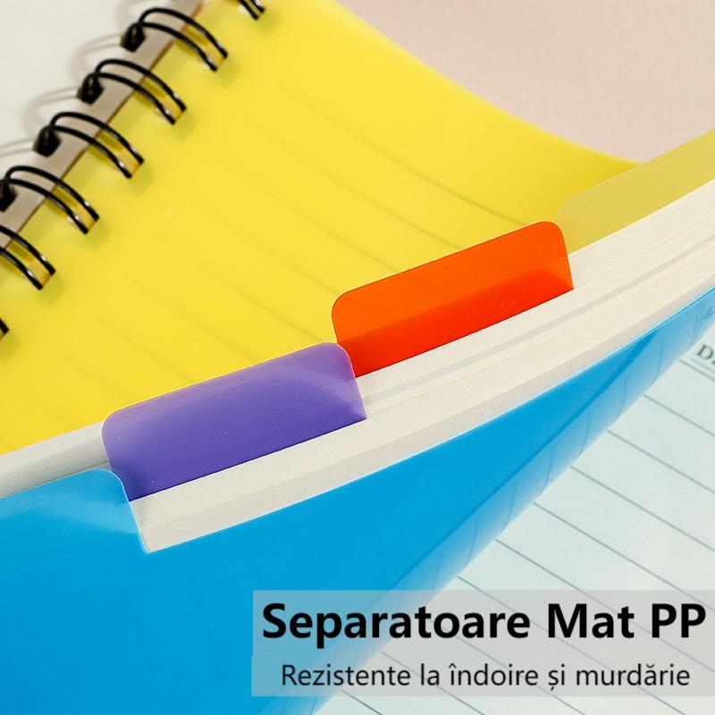 Caiet Spiralat cu Separatoare PP - Caiet Notite, Agenda, Organizator ...