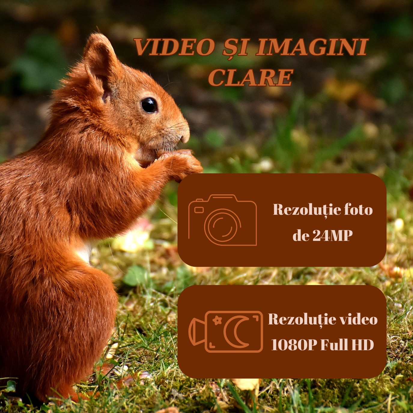 Camera de Vanatoare cu Panou Solar 1080P KLASTEP, 20MP, Viziune ...