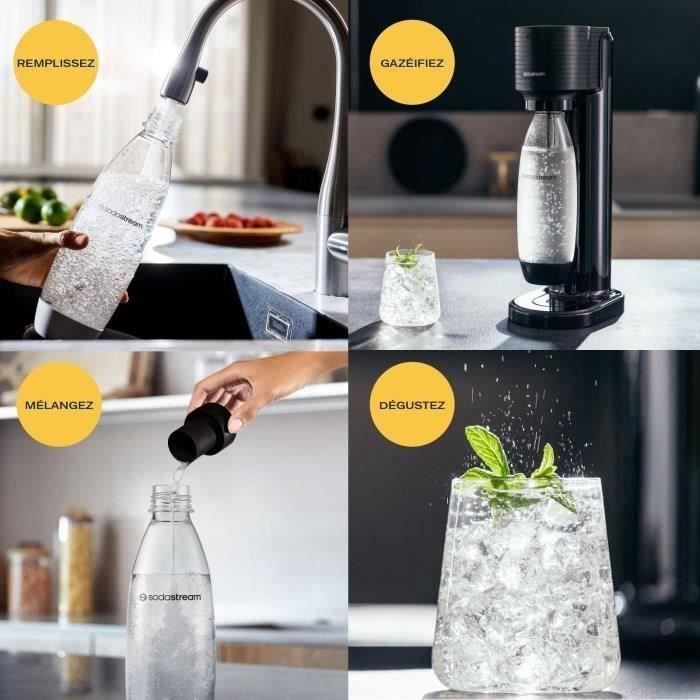 Masina de soda Sodastream Gaia, neagra, cana filtranta - eMAG.ro