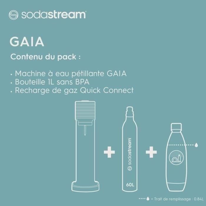 Masina de soda Sodastream Gaia, neagra, cana filtranta - eMAG.ro