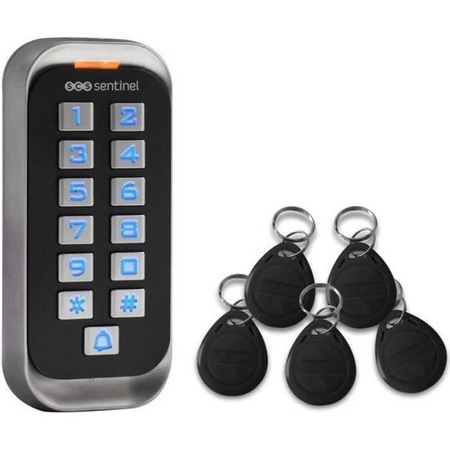 Tastatura de codare SCS SENTINEL cu 12 badge-uri 12V, control acces ...