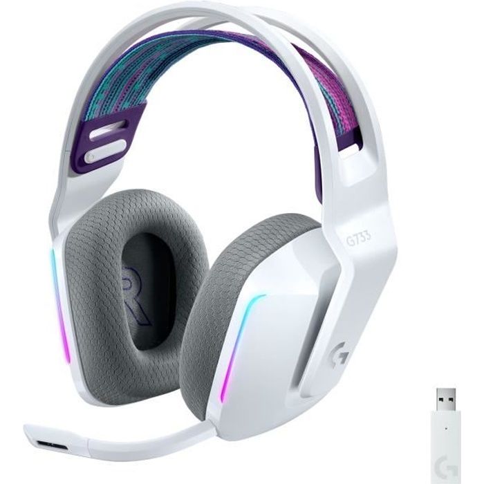 Casti PC Logitech G733 LIGHTSPEED Wireless, Alb - eMAG.bg