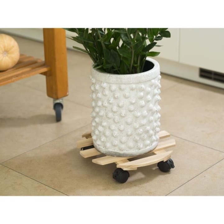 Masa cu role pentru plante, Nature, brad, 7.4x35cm - eMAG.ro
