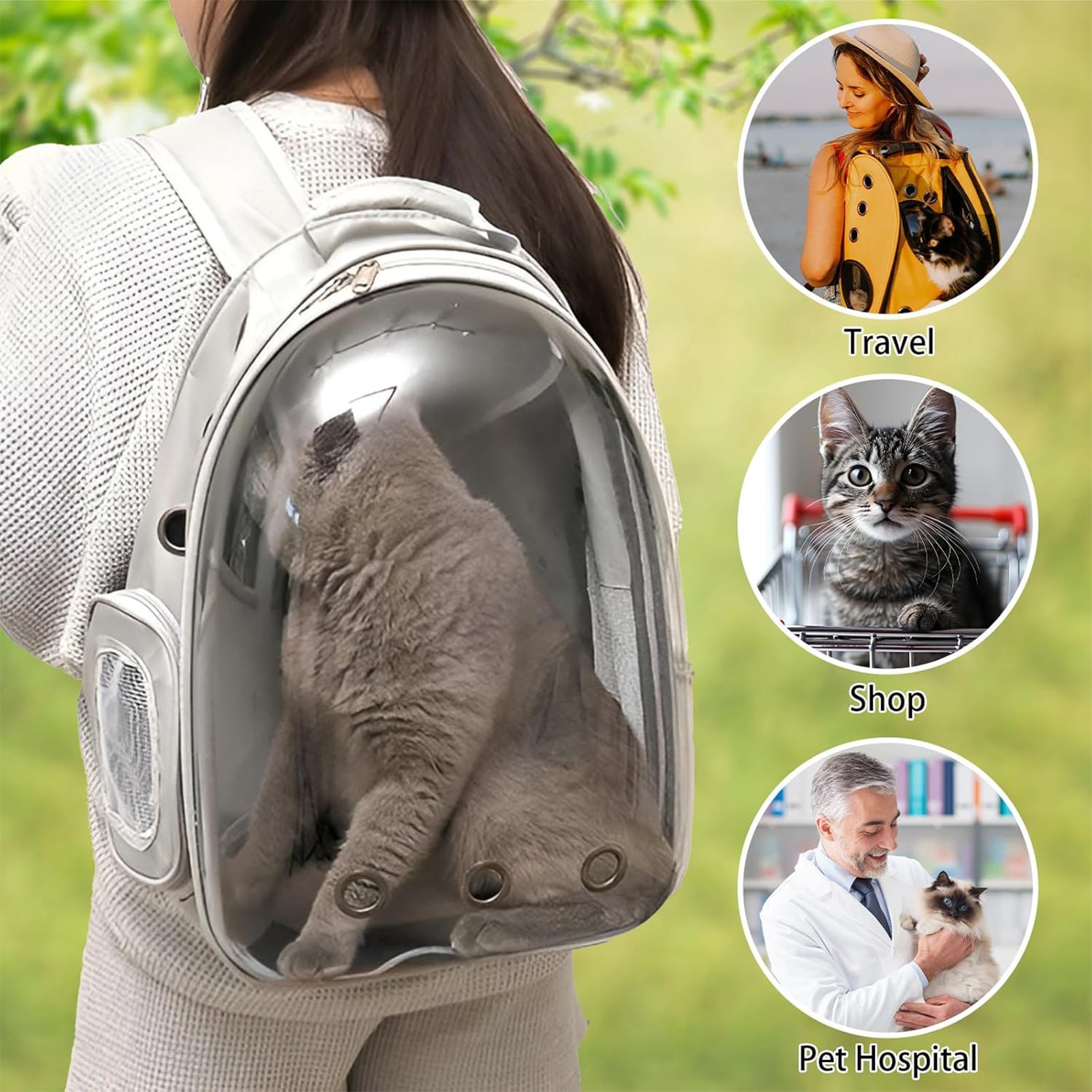 Rucsac pentru Transport animale de companie Pisica Catel AYSTOAYS ...