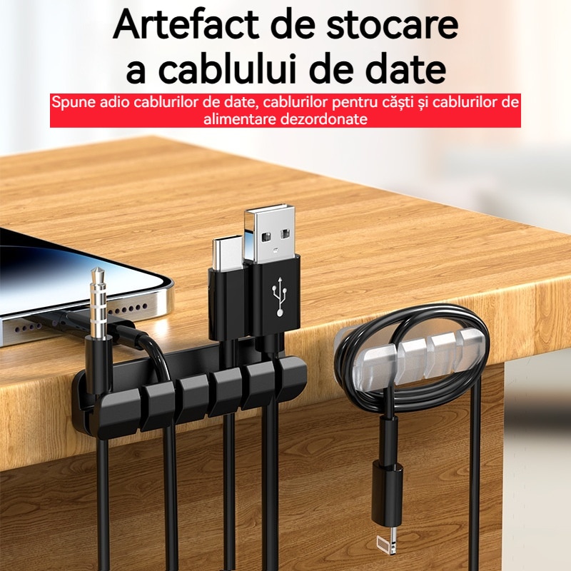 Organizator de cabluri, clema pentru cablu, pachet de 3 suporturi ...