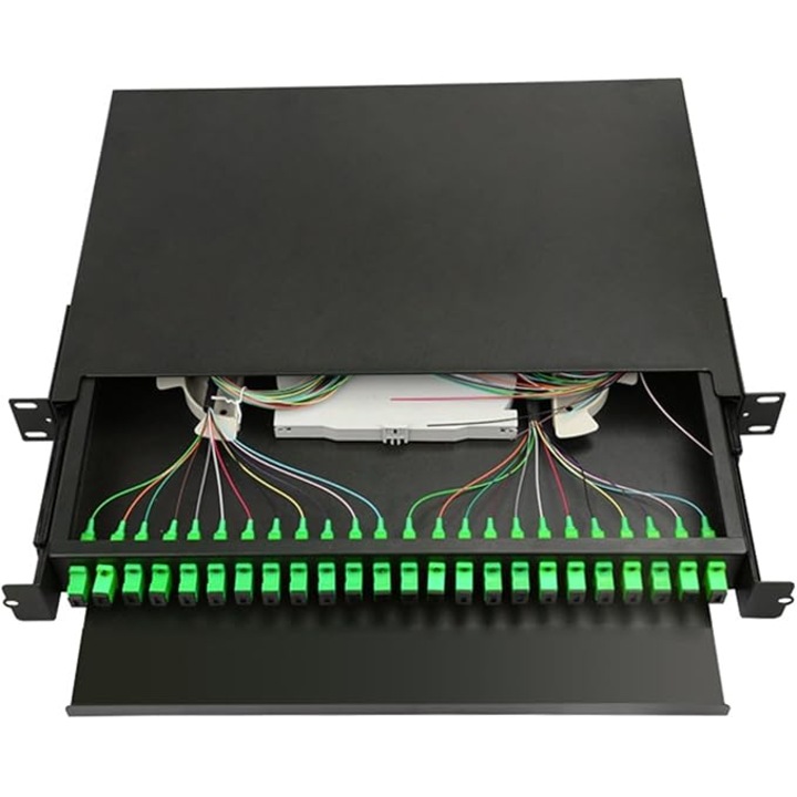 Panou de patch-uri fibra optica ODF Datamaxx 24 porturi SC/APC simplex ...