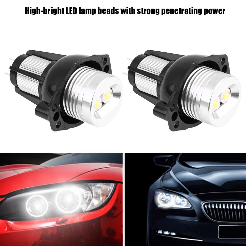 2 db LED Angel Eyes izzó készlet BMW E90 E91-hez, 10W, fehér, vízálló ...