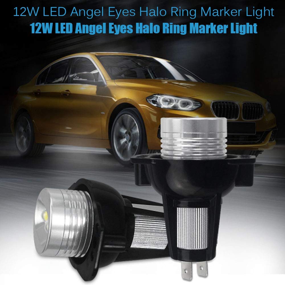 2 db LED Angel Eyes izzó készlet BMW E90 E91-hez, 10W, fehér, vízálló ...
