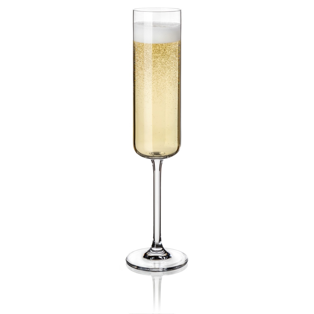 Set 4 pahare sampanie 200ml, sticla cristalina, MAISON FORINE Moderna ...