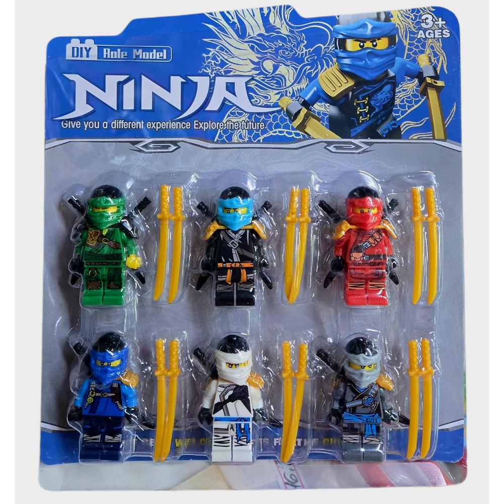 Set 6 figurine din plastic Ninja 5 cm - eMAG.ro