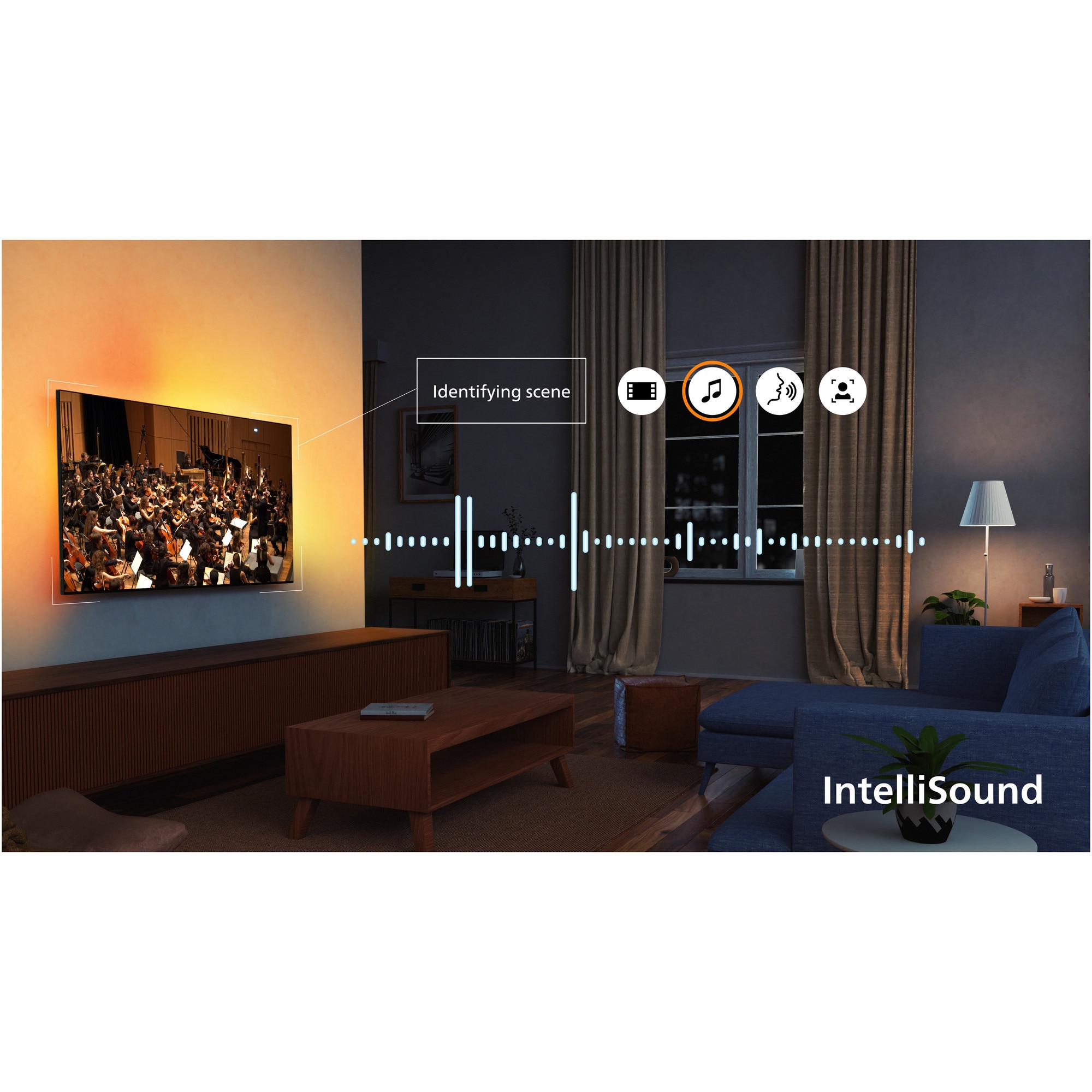 Televizor Philips AMBILIGHT tv QLED 85PUS9010, 215 cm, Smart TV, 4K ...