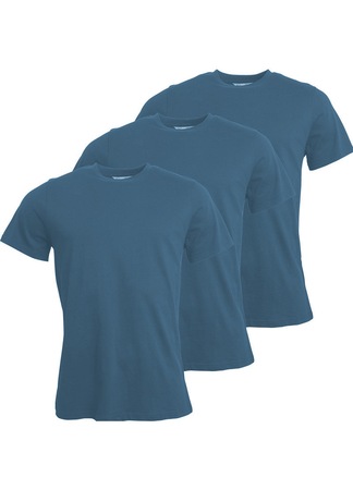 Set 3 Tricouri Simple Albastru indigo Barbati, Model Elegant, Marime XL ...