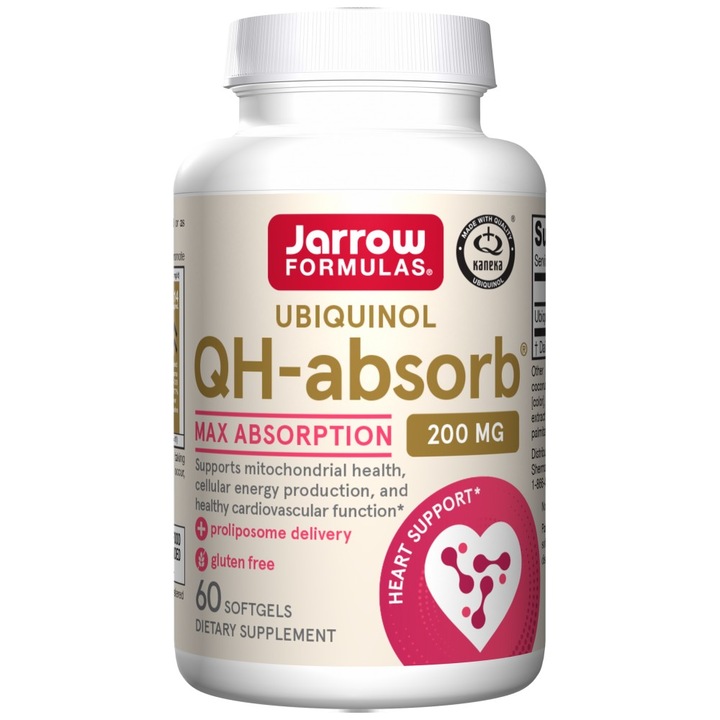 Хранителна добавка Jarrow Formulas Ubiquinol QH-Absorb 200 mg, 60 Гел ...